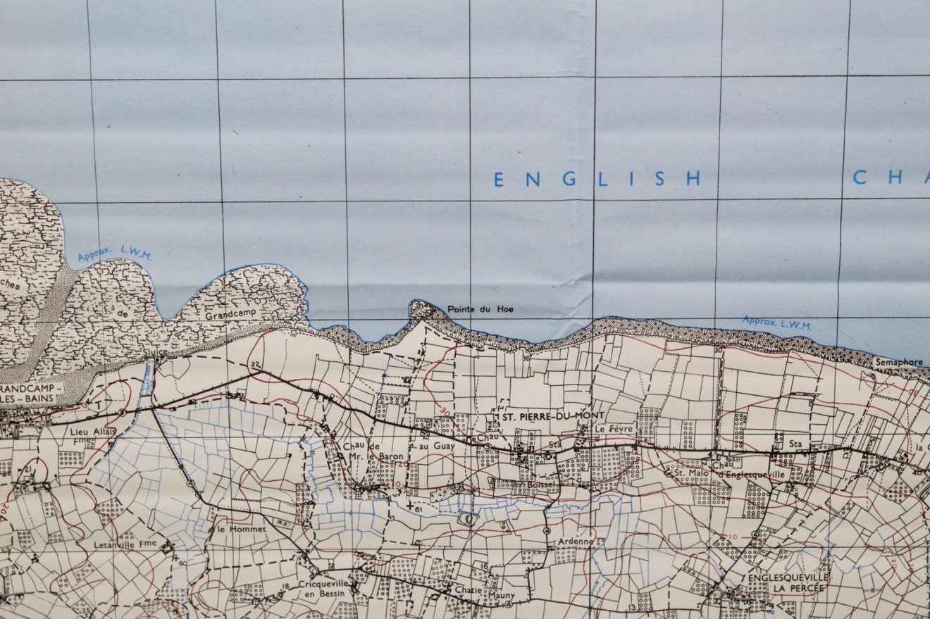 1944 Map of "pointe du Hoc-normandy"- US Rangers - Military Classic ...