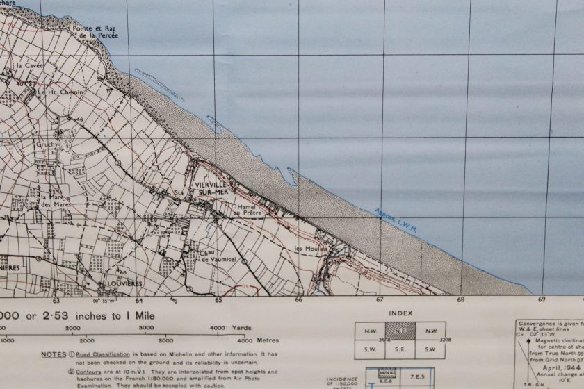 1944 Map of "pointe du Hoc-normandy"- US Rangers - Military Classic ...