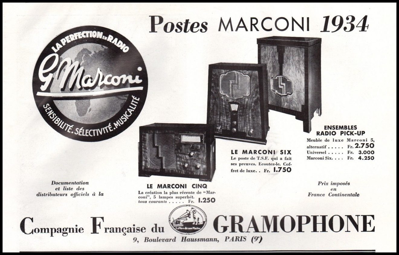 Marconi radio "Six" -1934 - Military Classic Memorabilia
