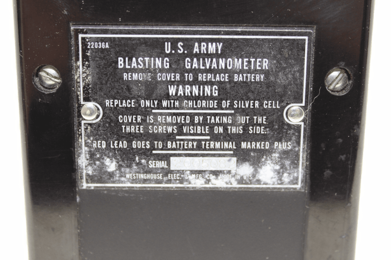 Blasting Galvanometer - US Army - Military Classic Memorabilia