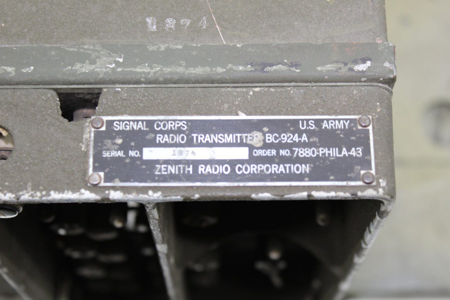 RADIO US SIGNAL CORPS SCR-828 - Military Classic Memorabilia