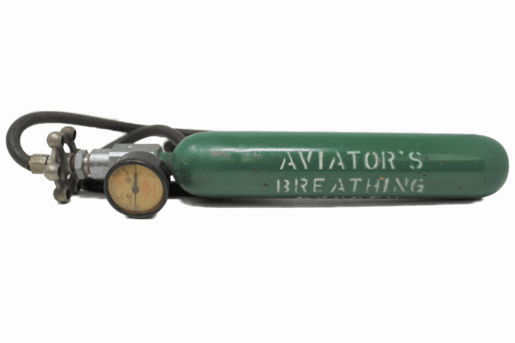 H-1 TYPE EMERGENCY OXYGEN BOTTLE USAAF - Military Classic Memorabilia