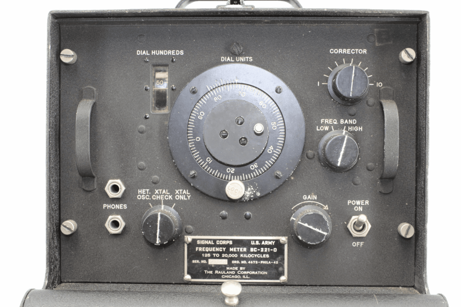 Frequency Meter BC-221 AH US Army - Military Classic Memorabilia