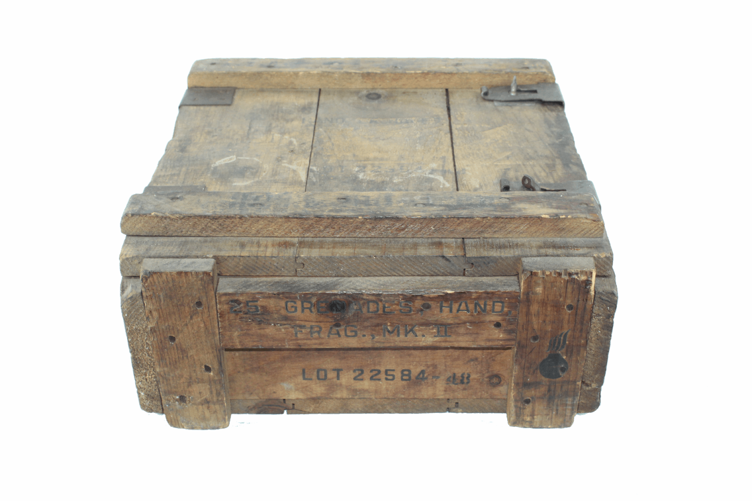 WOODEN BOX US ARMY – GRENADES TYPE MK2 - Military Classic Memorabilia