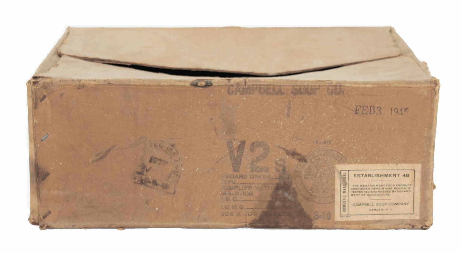 Us Army ration box "campbell soup" -02/1945 - Military Classic Memorabilia
