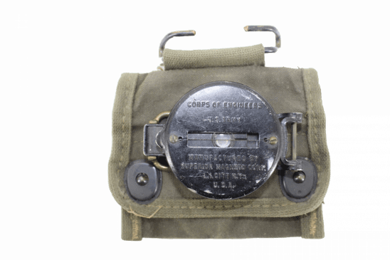COMPASS & POUCH US ARMY - Military Classic Memorabilia