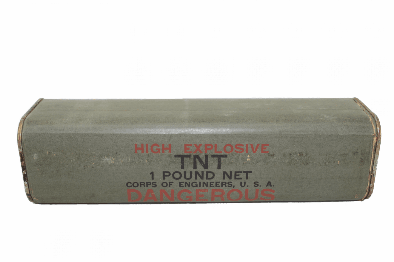 Block TNT 1 pound US Engineers "Empty" - Military Classic Memorabilia