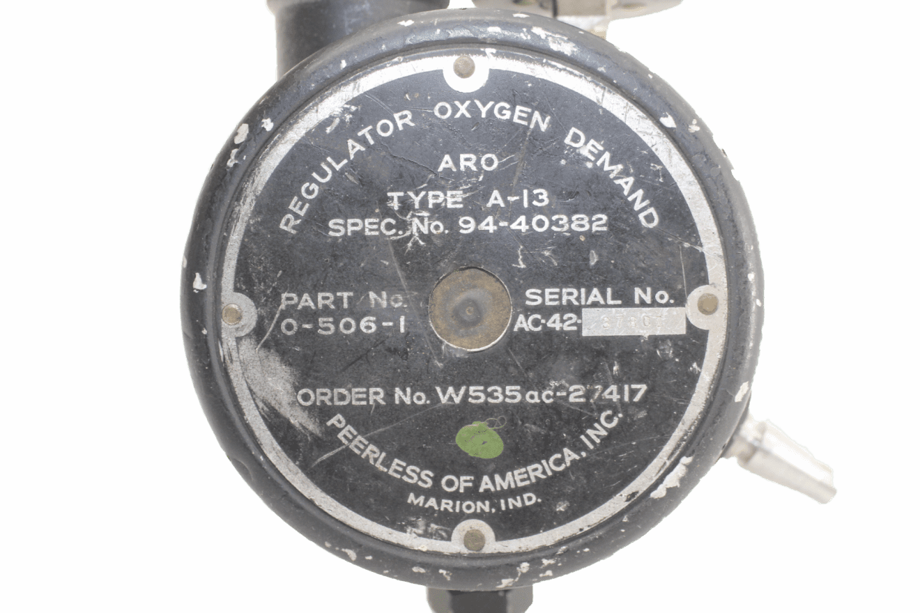 US Air Force A-13 Oxygen Regulator 1942 - Military Classic Memorabilia