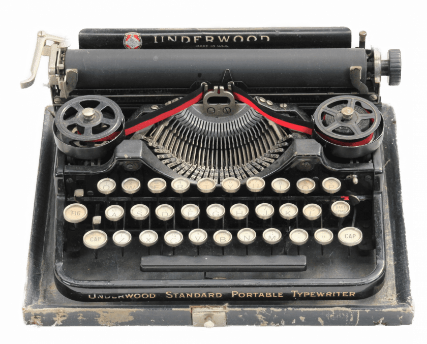 Usa Underwood Portable Typewriter - Military Classic Memorabilia