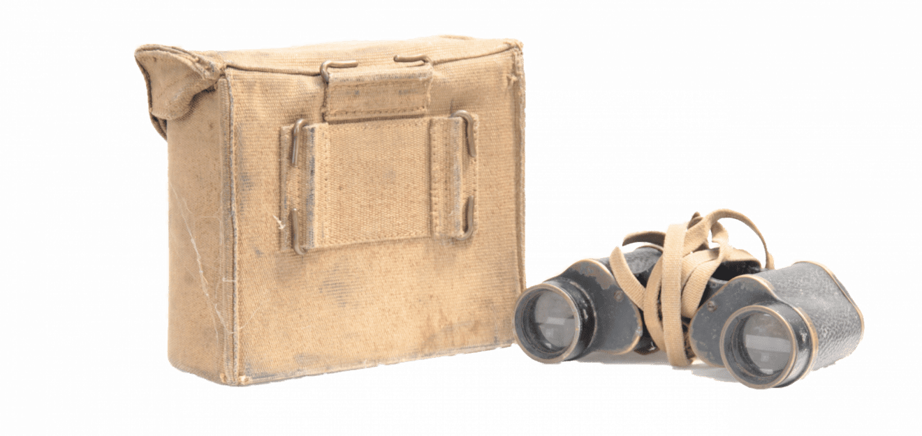BRITISH ARMY BINOCULARS DATED 1943 - Military Classic Memorabilia
