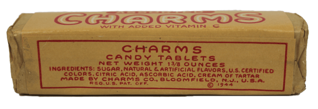 PACKAGE OF CANDY CHARMS - 1944 - Military Classic Memorabilia