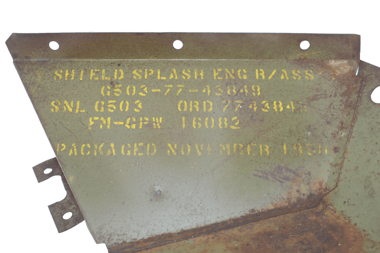 Right body fender for Jeep FORD GPW - Military Classic Memorabilia