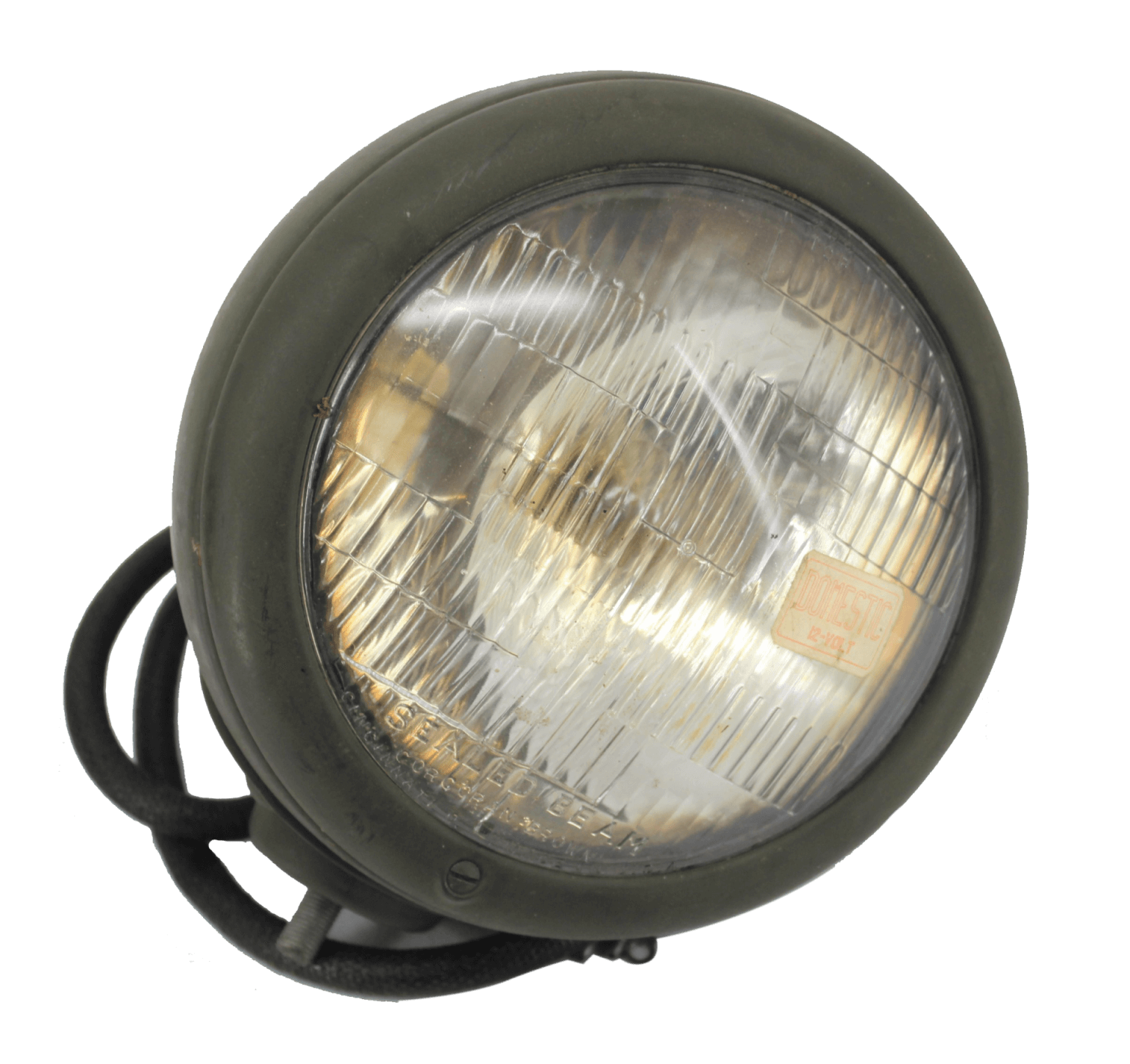 Brown Corcoran Headlight - M26 PACIFIC - Military Classic Memorabilia