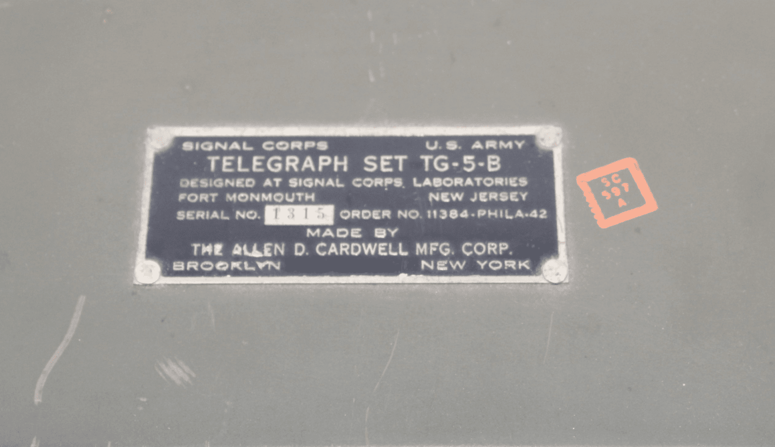 Telegraph Set model TG-5-B US Army - Military Classic Memorabilia