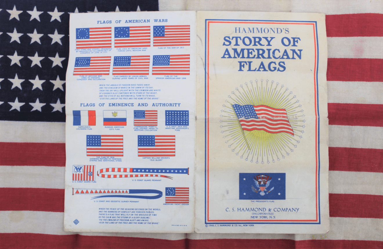US 48 stars flag & Manual - Military Classic Memorabilia