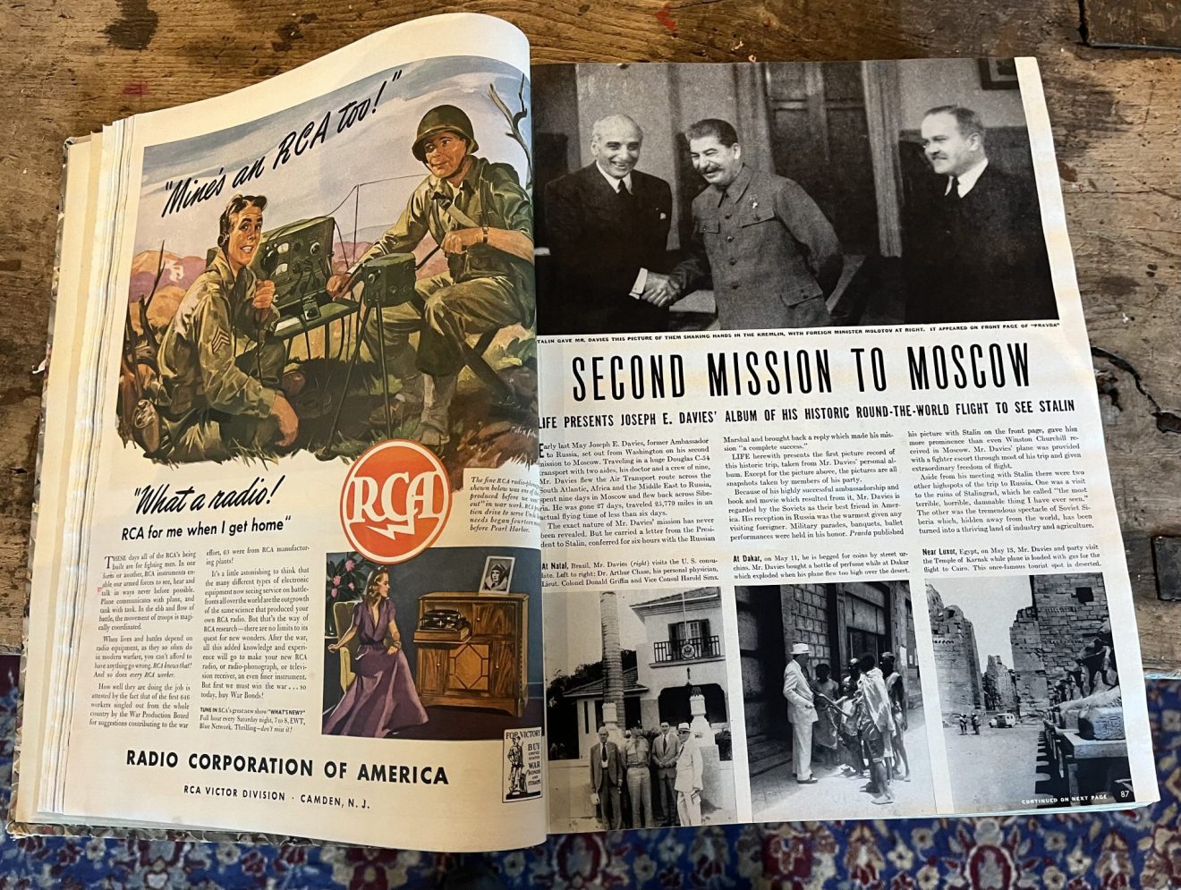 LIFE MAGAZINE, 280 magazines bound in 24 volumes from 1939 to 1945 ...