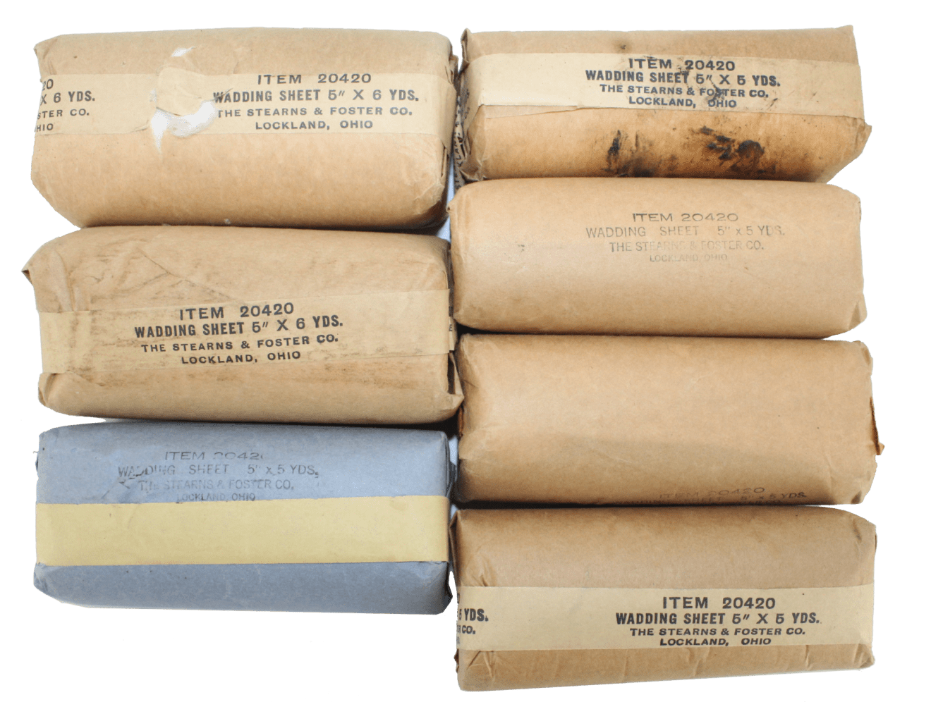 7 PACKETS OF COTTON - US MEDICAL DEPARTMENT - Military Classic Memorabilia