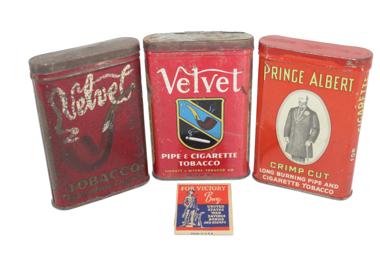 VELVET - PRINCE ALBERT TOBACCO BOXES - Military Classic Memorabilia