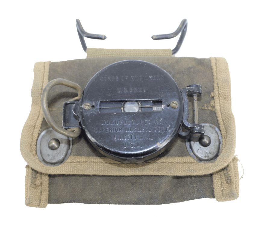 COMPASS & POUCH US ARMY - Military Classic Memorabilia