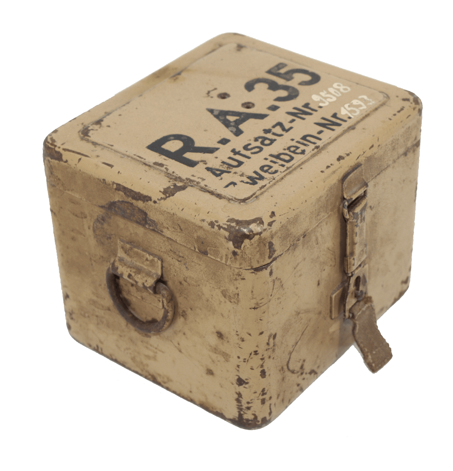 Optical transport box 8cm RA 35 Wehrmacht - Military Classic Memorabilia