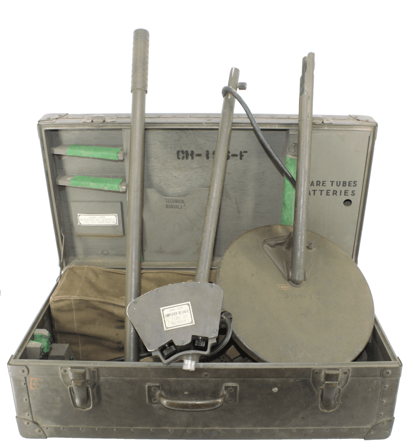 SIGNAL CORPS MINE DETECTOR SCR 625-C 1944 - Military Classic Memorabilia