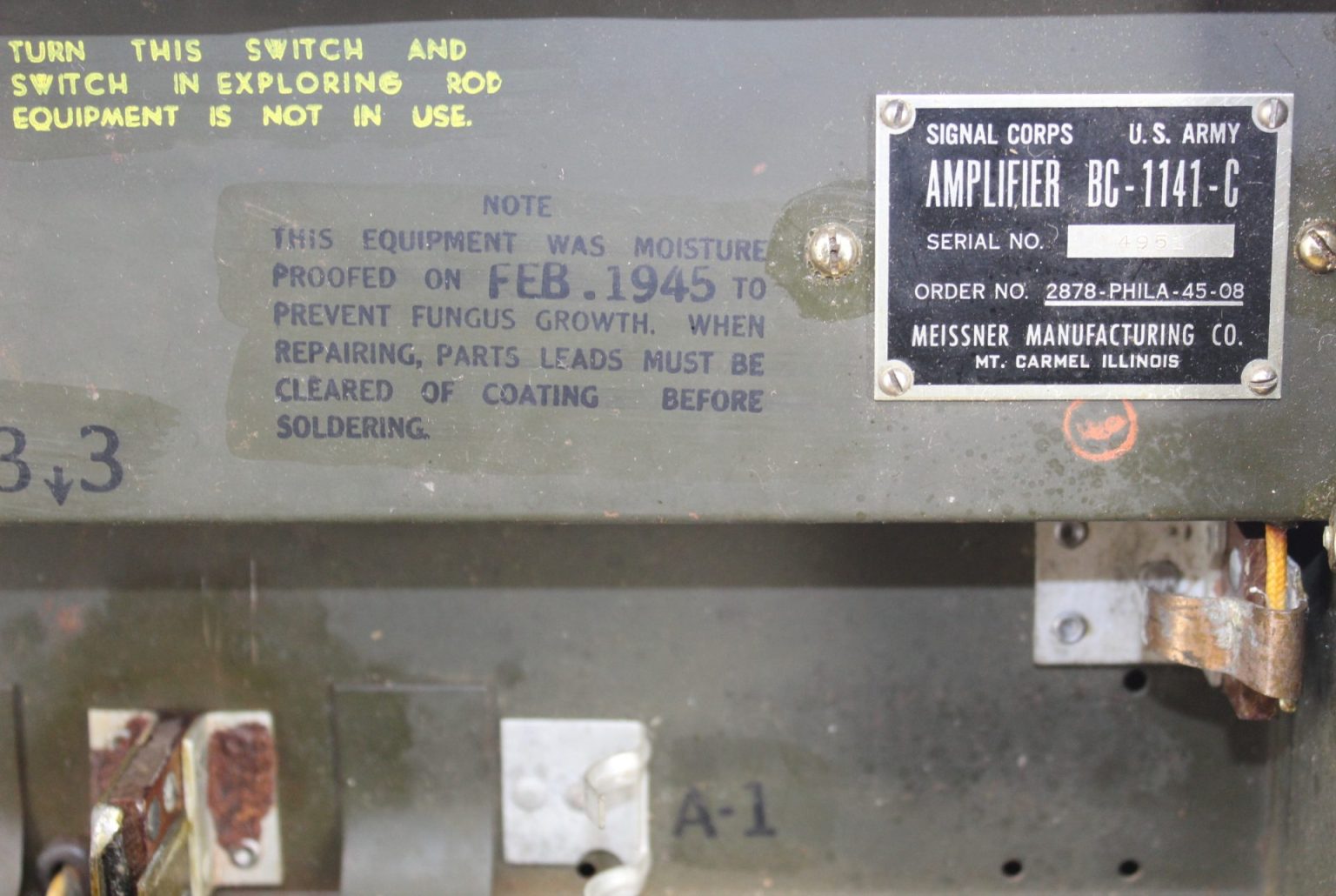 SIGNAL CORPS MINE DETECTOR SCR 625-C 1944 - Military Classic Memorabilia