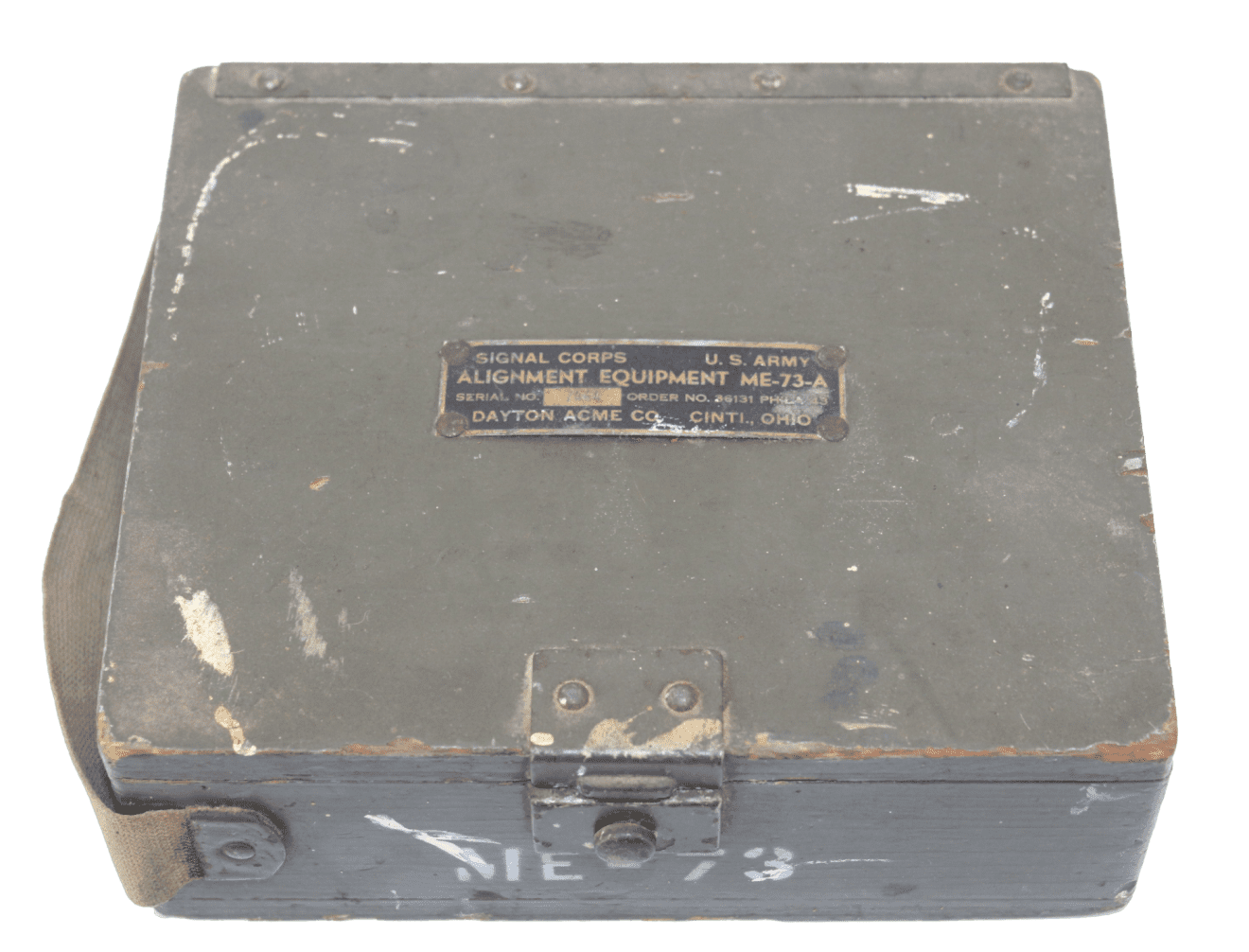 Wooden box Alignment Equipment ME-73-A 1943 - Military Classic Memorabilia