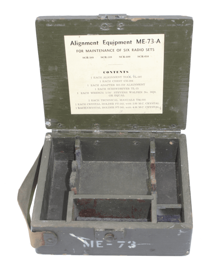 Wooden box Alignment Equipment ME-73-A 1943 - Military Classic Memorabilia
