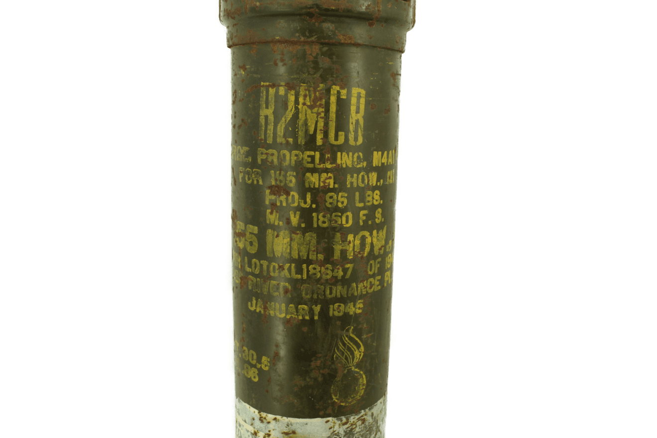 155 HOWITZER US shell container - Military Classic Memorabilia