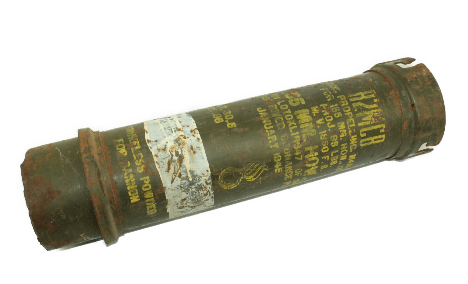 155 HOWITZER US shell container - Military Classic Memorabilia