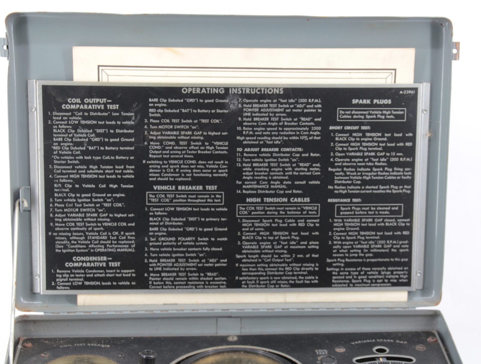 IGNITION CIRCUIT TEST CASE MODEL M-1 - Military Classic Memorabilia