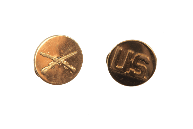 US ARMY - INFANTRY COLLAR INSIGNIA - Military Classic Memorabilia