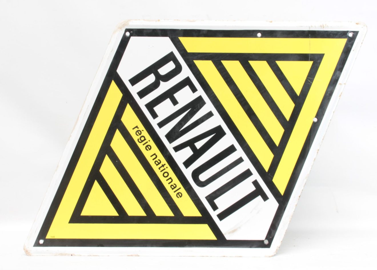 Large RENAULT enamelled sign - Military Classic Memorabilia