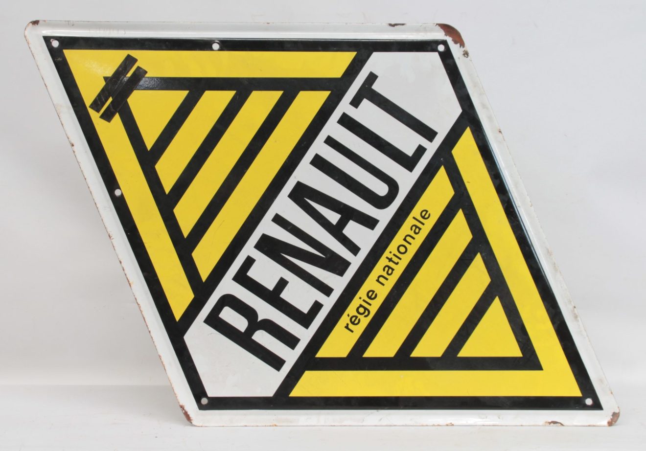 Large RENAULT enamelled sign - Military Classic Memorabilia