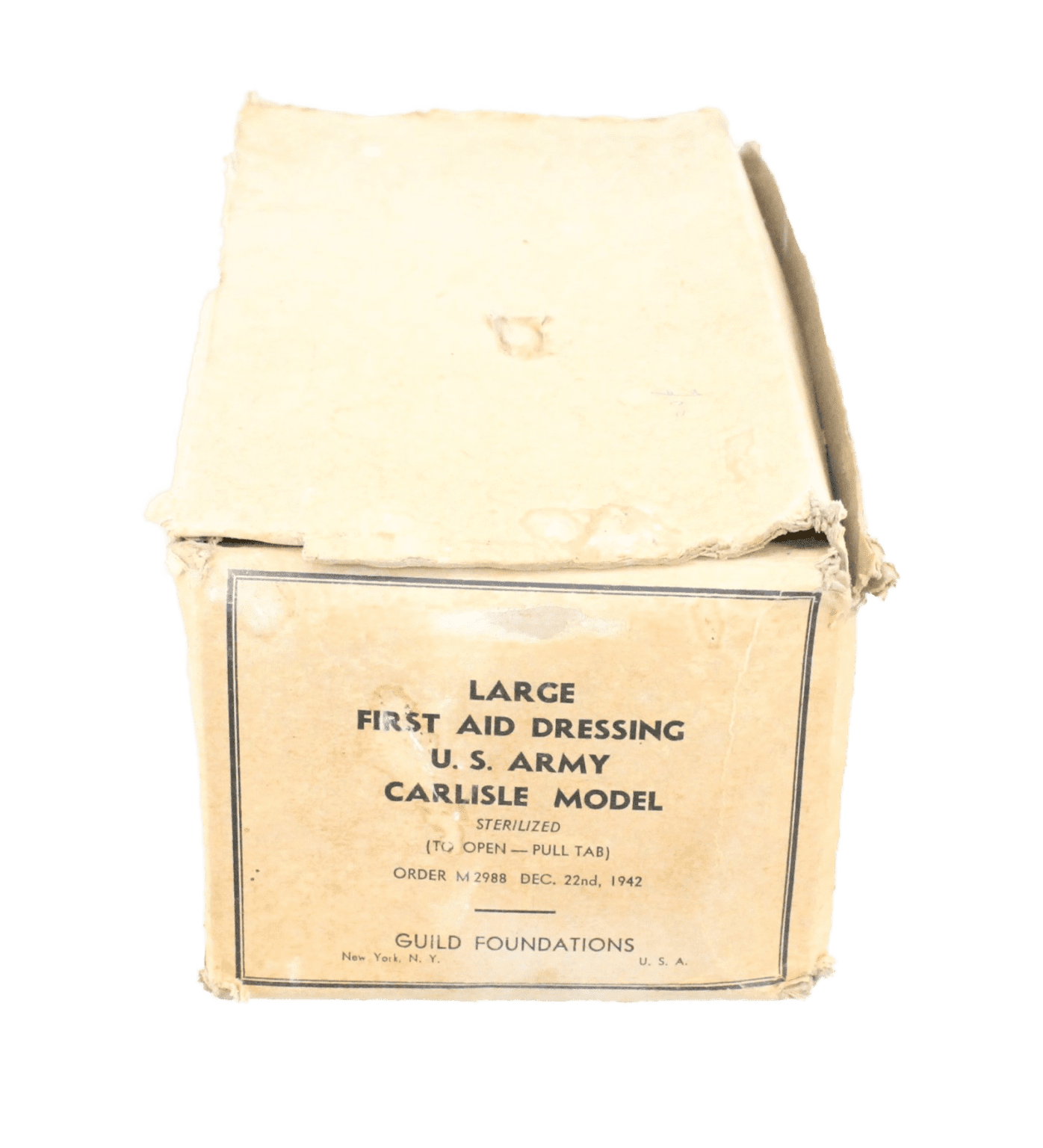 BOX OF CARLISLE US ARMY 1942 bandages - Military Classic Memorabilia