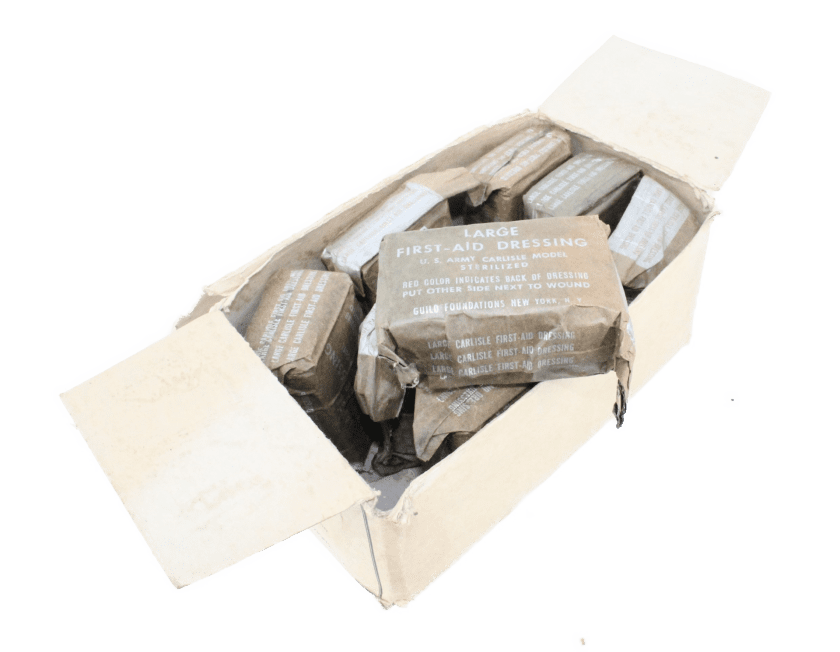 BOX OF CARLISLE US ARMY 1942 bandages - Military Classic Memorabilia