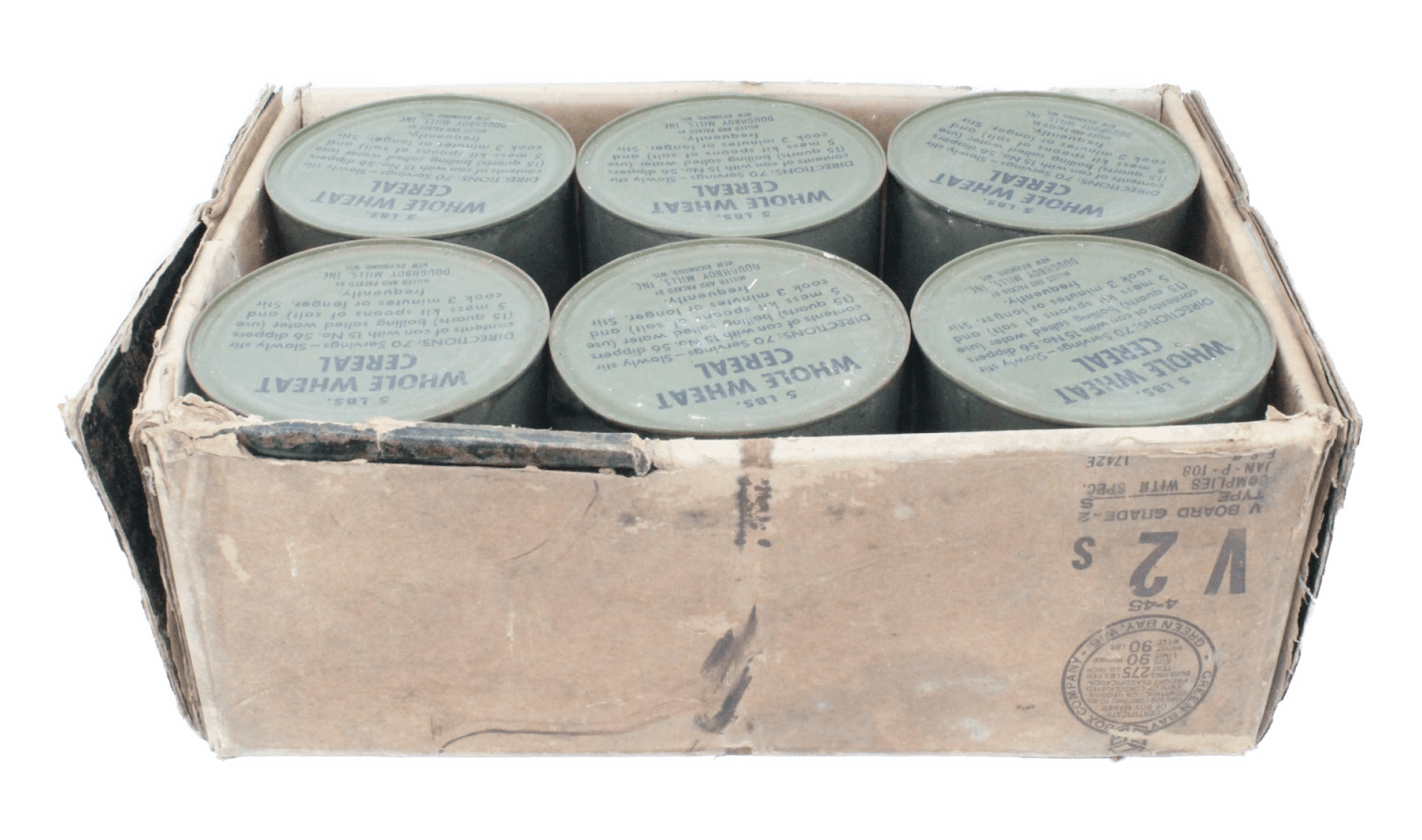 Complete US V2S RATION CARTON - Military Classic Memorabilia