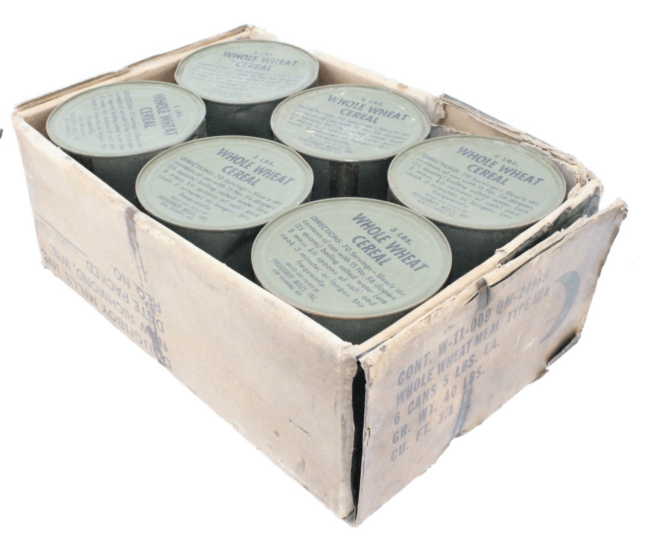 Complete US V2S RATION CARTON - Military Classic Memorabilia