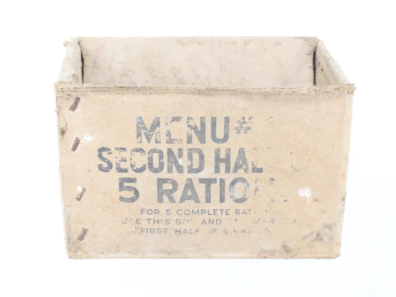 US ARMY ration card, Menu #1 - Military Classic Memorabilia