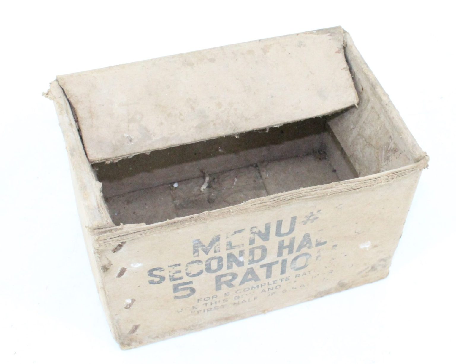 US ARMY ration card, Menu #1 - Military Classic Memorabilia