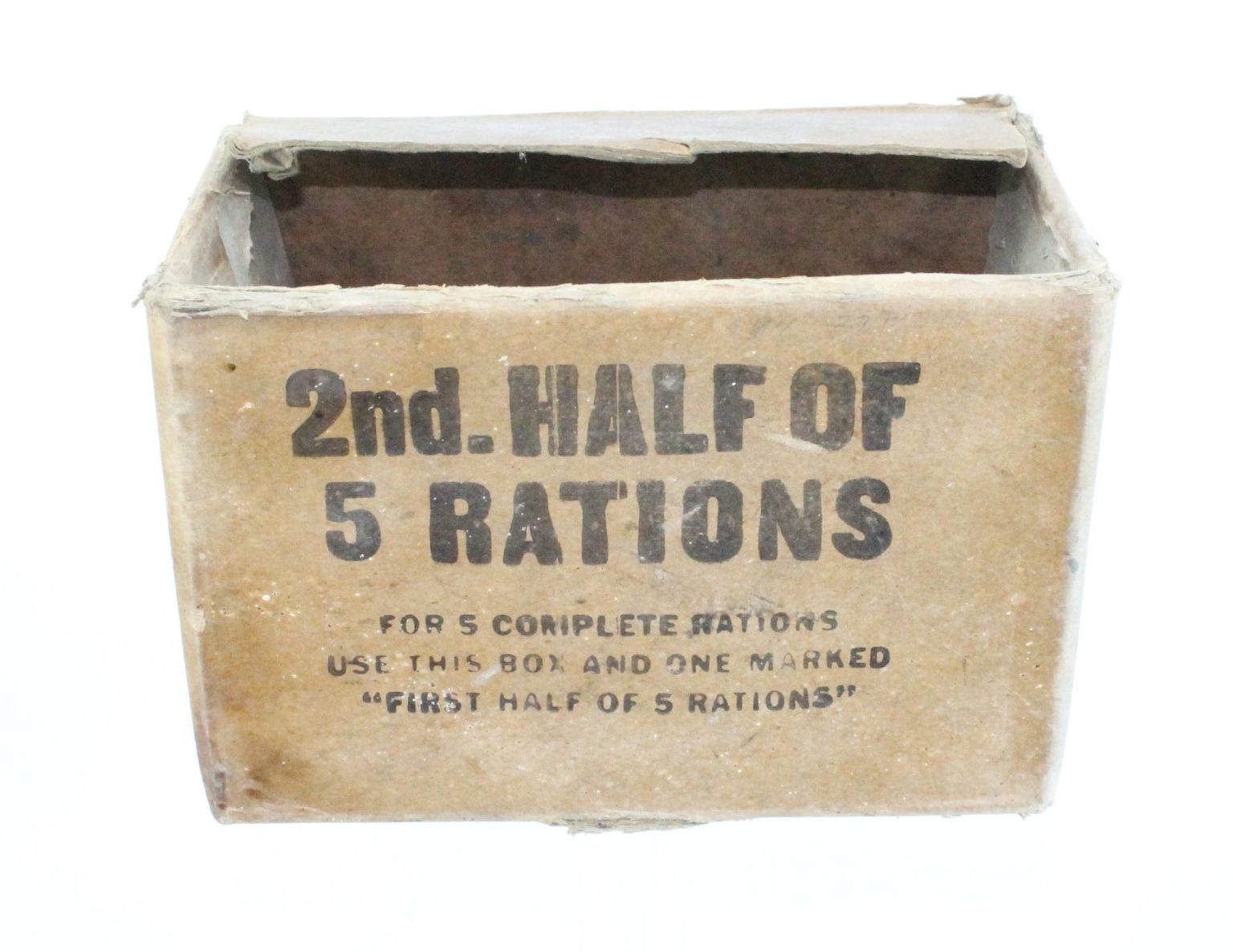 US ARMY ration card, Menu #2 - Military Classic Memorabilia