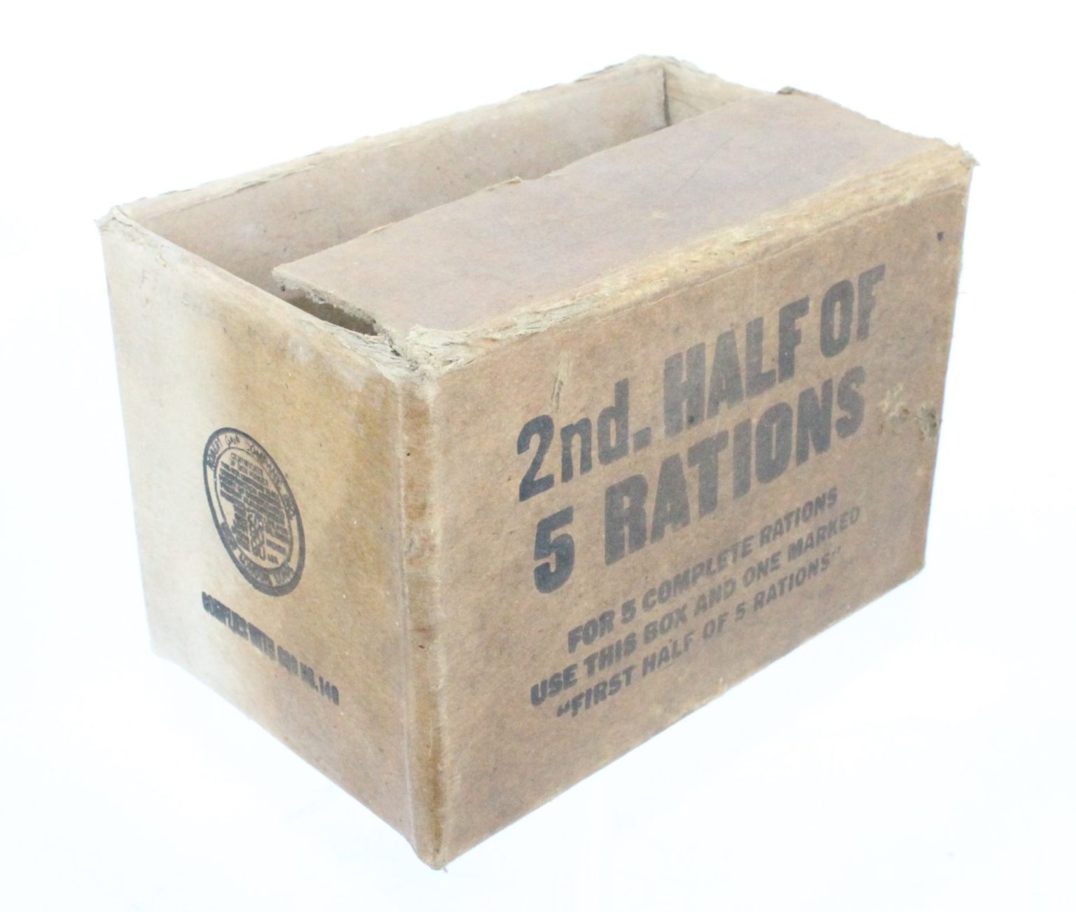 US ARMY ration card, Menu #2 - Military Classic Memorabilia