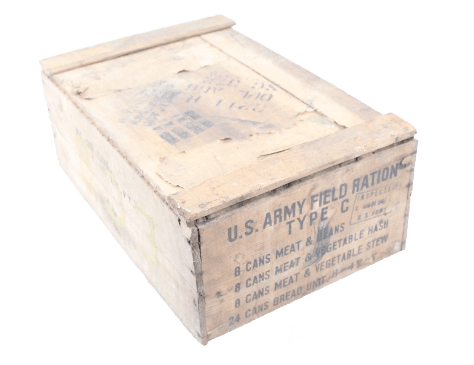 Caisse bois US ARMY FIELD RATION C - 1942 - Military Classic Memorabilia