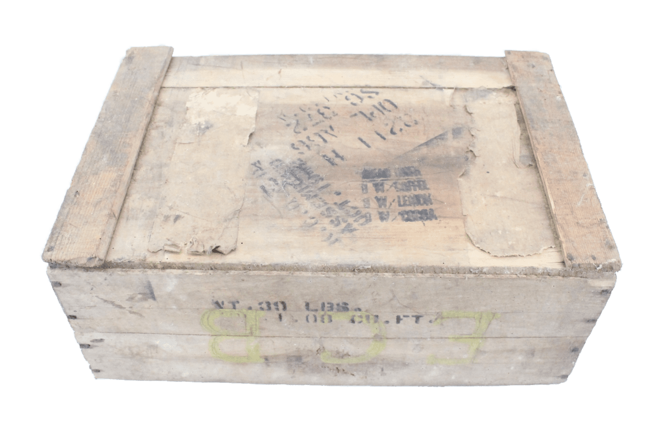 US ARMY FIELD RATION C wooden crate - 1942 - Military Classic Memorabilia