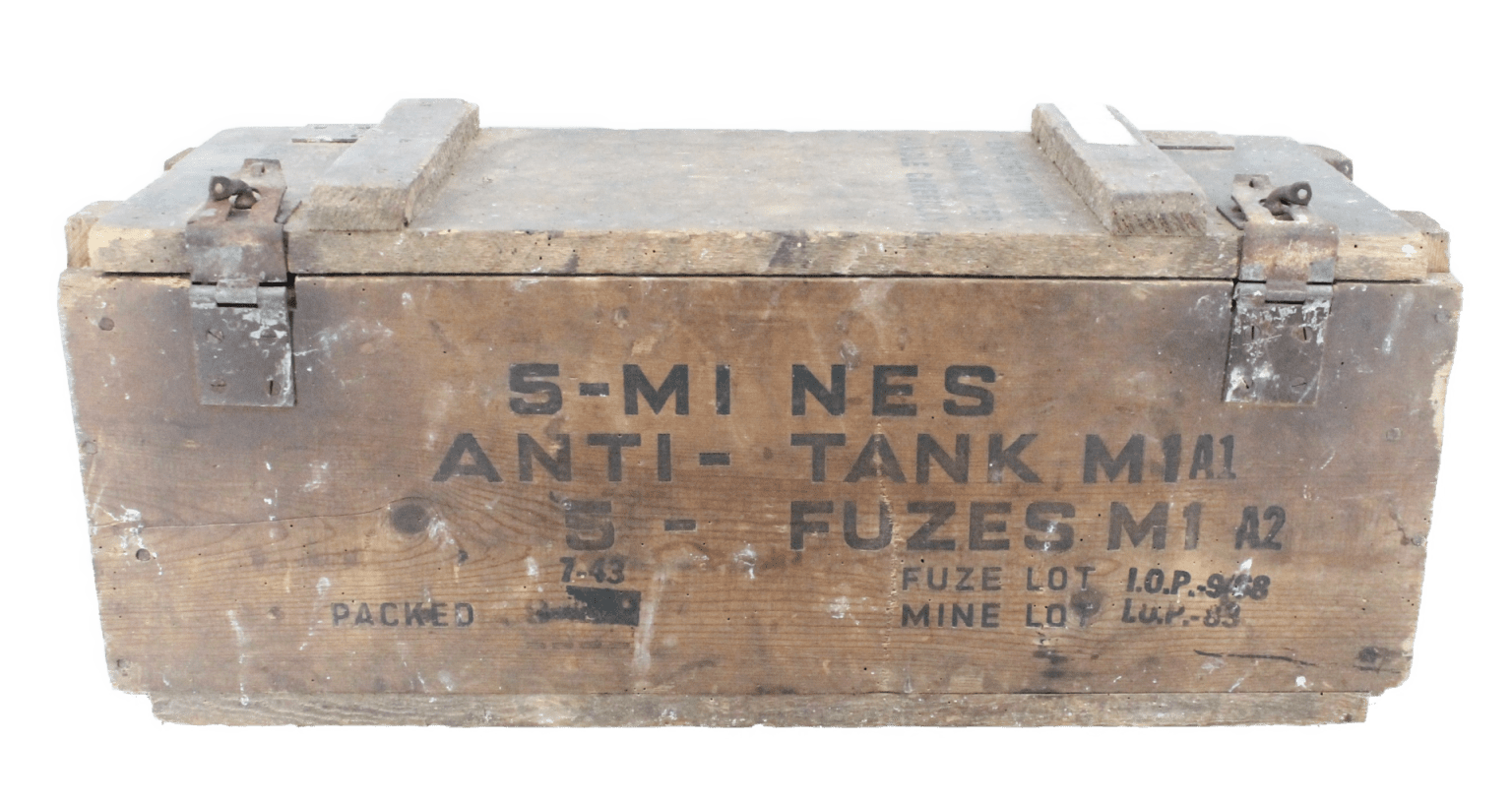 Wooden crate of US M1-A1 anti-tank mines - 1943 - Military Classic ...