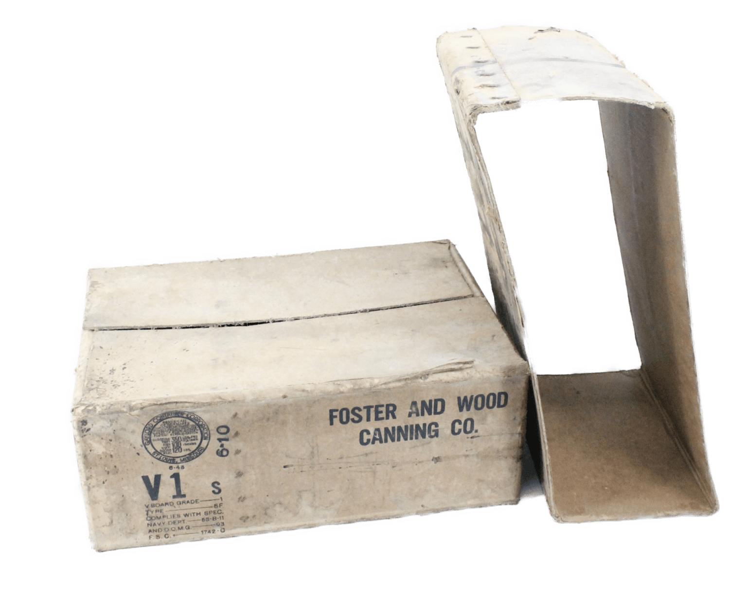 CARTON DE RATION US FOSTER & WOOD - 1943 - Military Classic Memorabilia