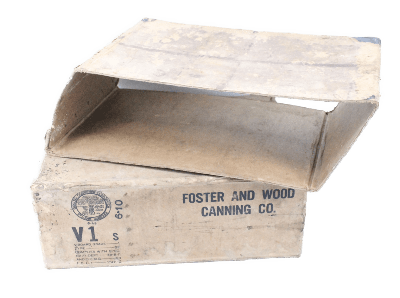FOSTER & WOOD US RATION BOX - 1943 - Military Classic Memorabilia