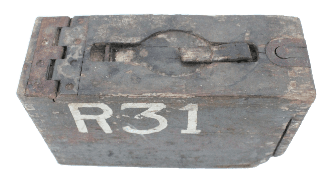 WOODEN BOX OF US 30 CAL AMMUNITION - Military Classic Memorabilia