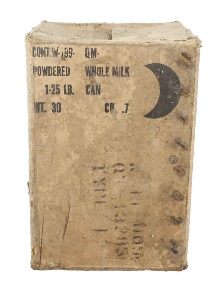 US "Whole Milk" ration box - Military Classic Memorabilia