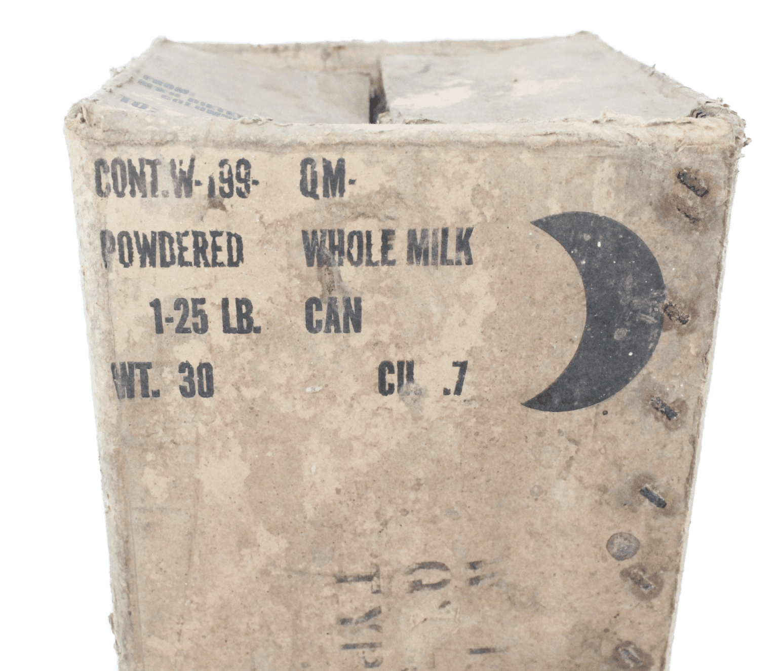 US "Whole Milk" ration box - Military Classic Memorabilia
